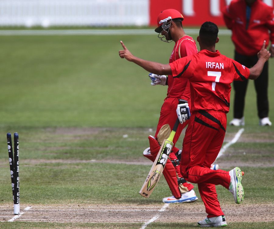 Irfan Ahmed hits the stumps to run out Harvir Baidwan | ESPNcricinfo.com