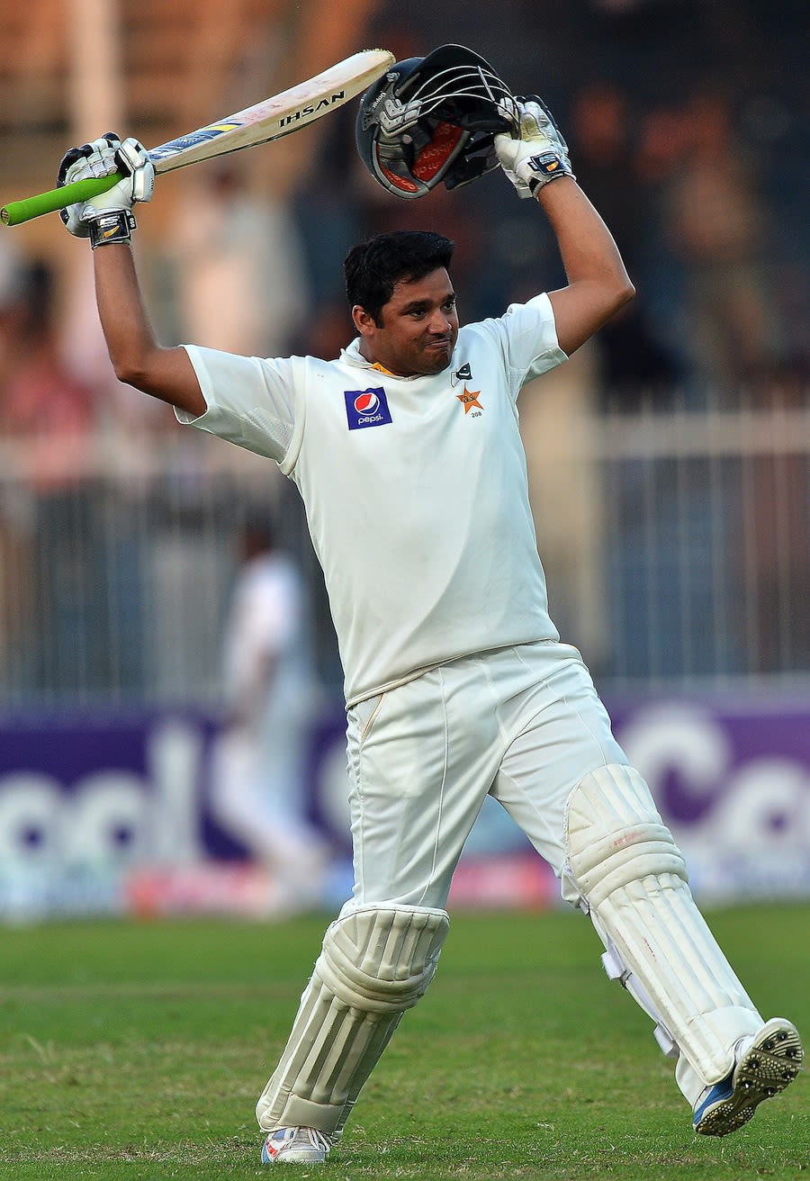 Azhar Ali celebrates his fifth Test hundred | ESPNcricinfo.com
