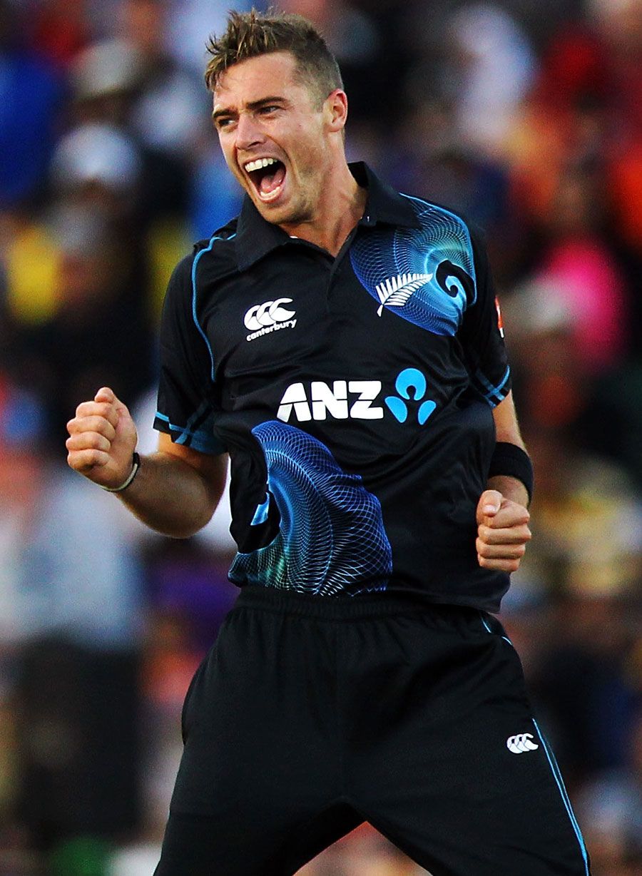 Tim Southee celebrates after dismissing Rohit Sharma | ESPNcricinfo.com Tim Southee celebrates after dismissing Rohit Sharma | ESPNcricinfo.com