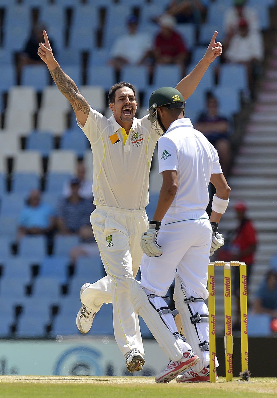 Mitchell Johnson was soon adding to his tally on the third day ...