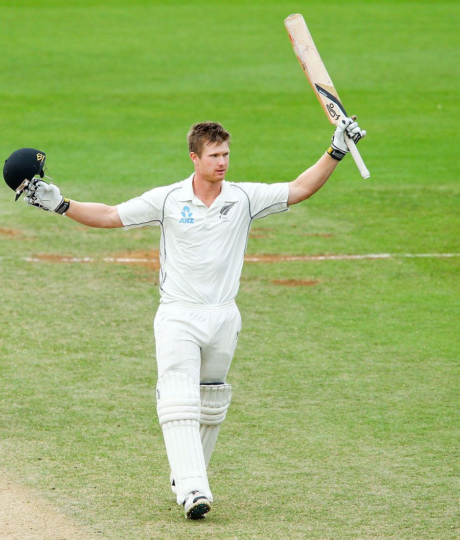 Jimmy Neesham celebrates his century | ESPNcricinfo.com