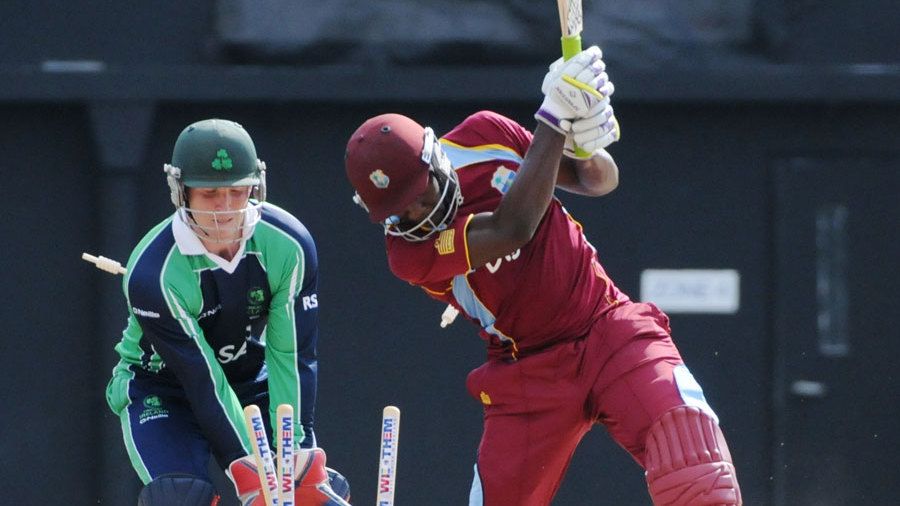 WI vs IRE Cricket Scorecard, 1st T20I at Kingston, February 19, 2014