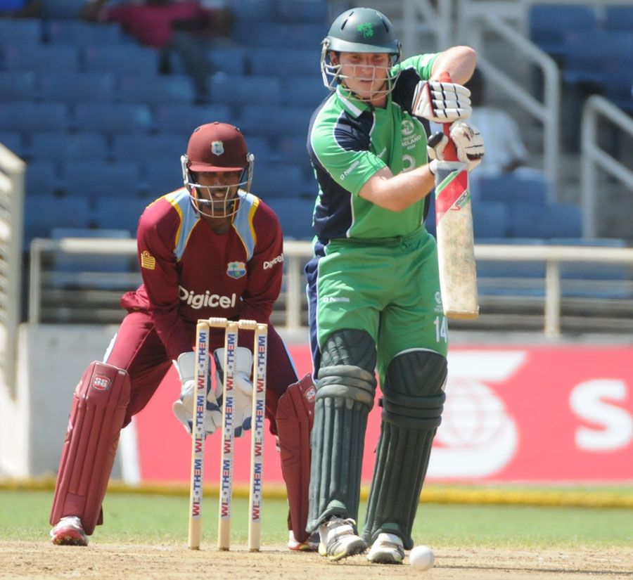 Gary Wilson taps the ball back during his 62 | ESPNcricinfo.com