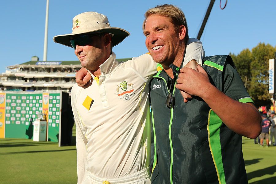 Michael Clarke and Shane Warne enjoy Australia's victory | ESPNcricinfo.com