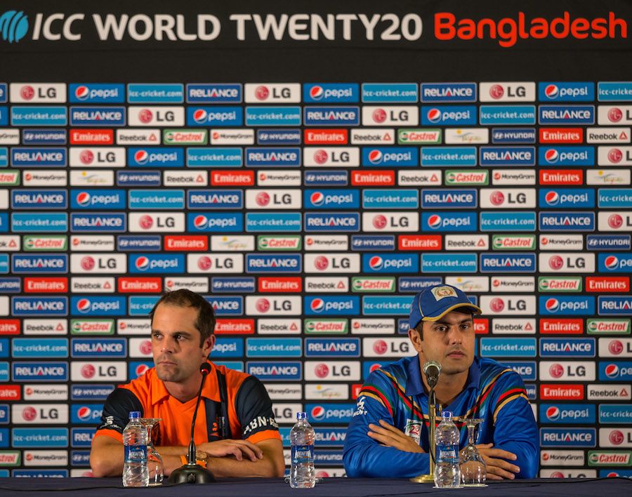 Peter Borren and Mohammad Nabi address the media | ESPNcricinfo.com