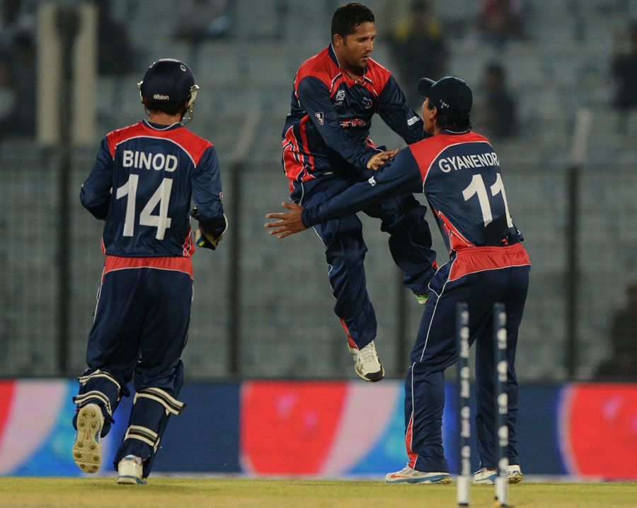Basat Regmi took two wickets in two balls | ESPNcricinfo.com