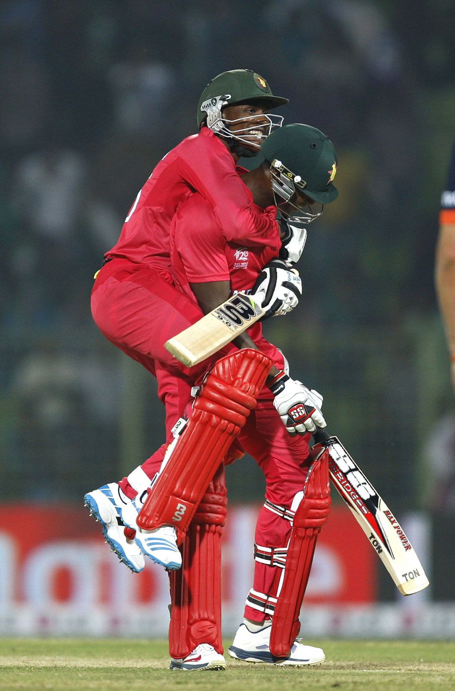 Vusi Sibanda and Timycen Maruma celebrate Zimbabwe's win | ESPNcricinfo.com
