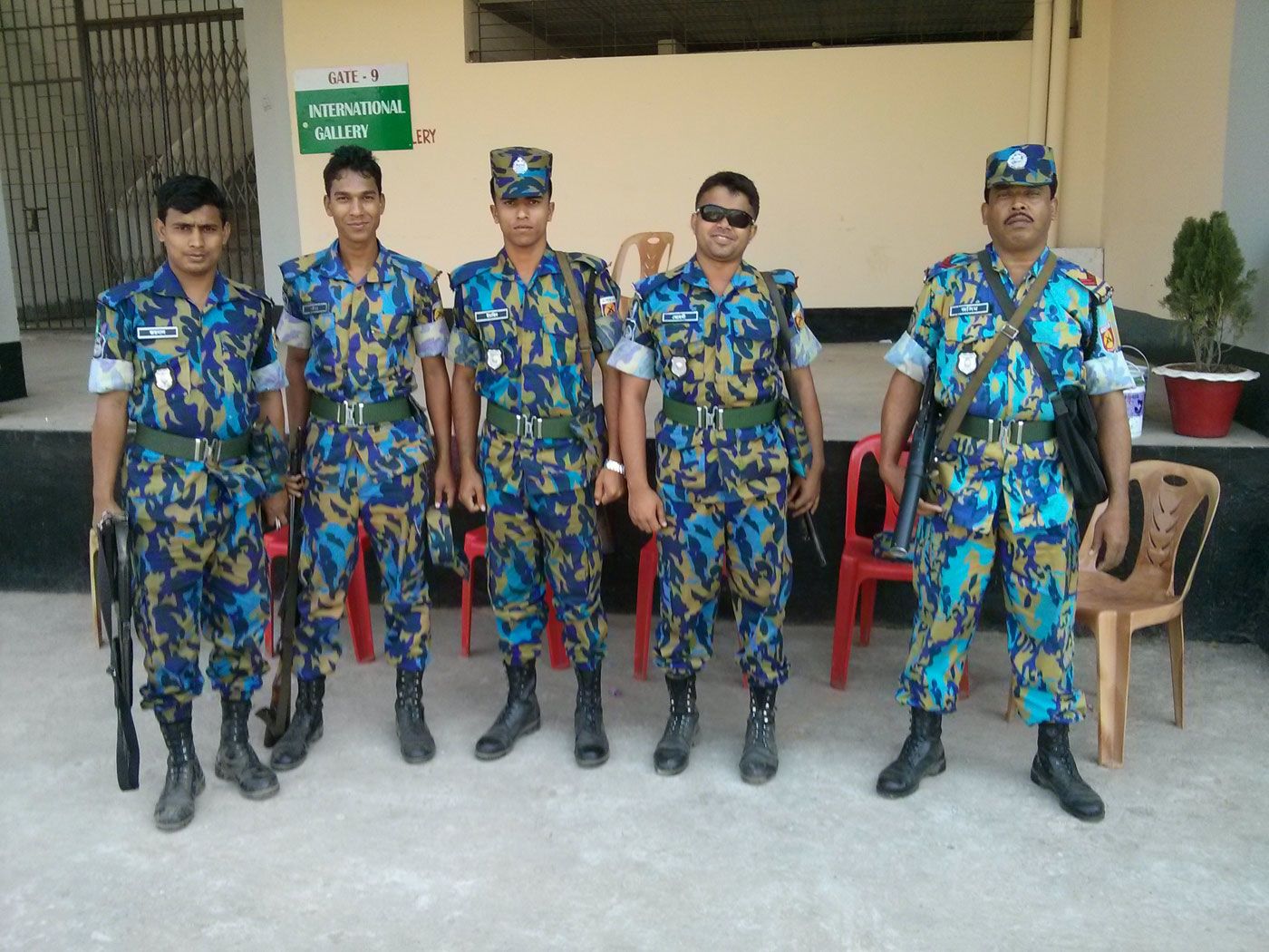 Police at the stadium in Chittagong | ESPNcricinfo.com