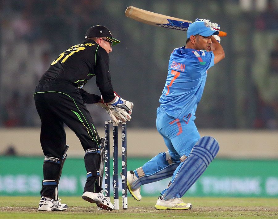 MS Dhoni rocks back and plays a cut | ESPNcricinfo.com