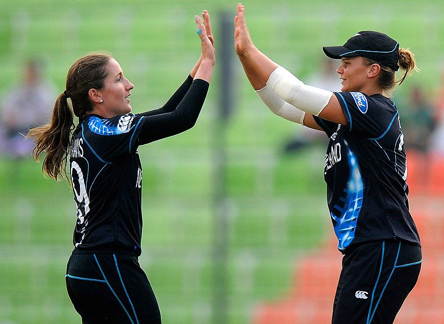 Felicity Leydon-Davis celebrates after dismissing Yasoda Mendis ...