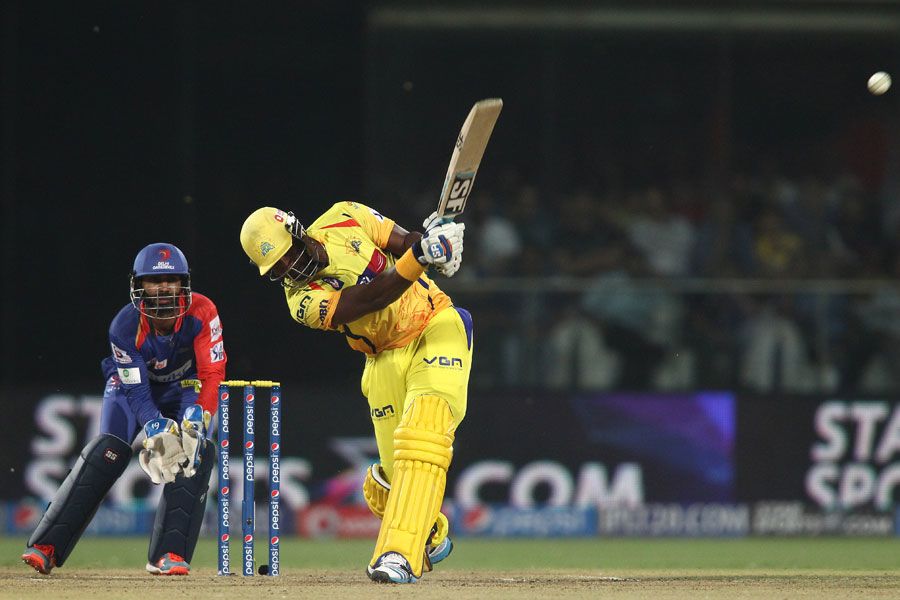 Dwayne Smith belts the ball down the ground | ESPNcricinfo.com