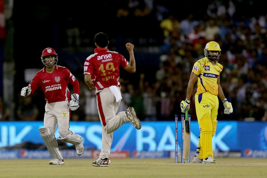 Rishi Dhawan exults after removing Ravindra Jadeja | ESPNcricinfo.com