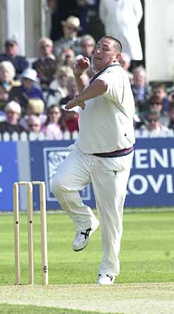 Ian Austin bowls from the Pavilion End | ESPNcricinfo.com