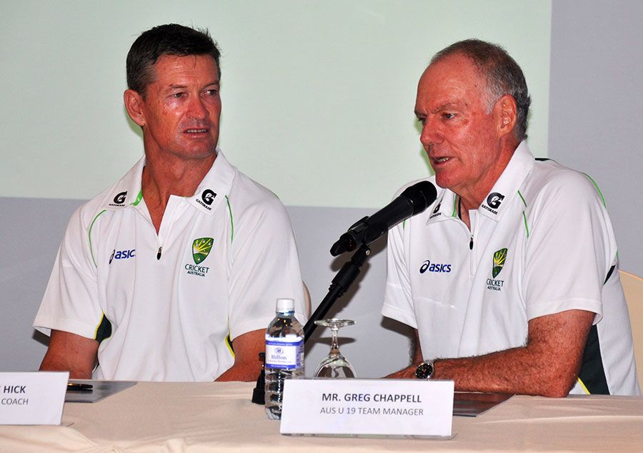Graeme Hick and Greg Chappell address the media ahead of the U-19 ...