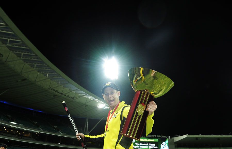 Western Australia captain Adam Voges with the title | ESPNcricinfo.com