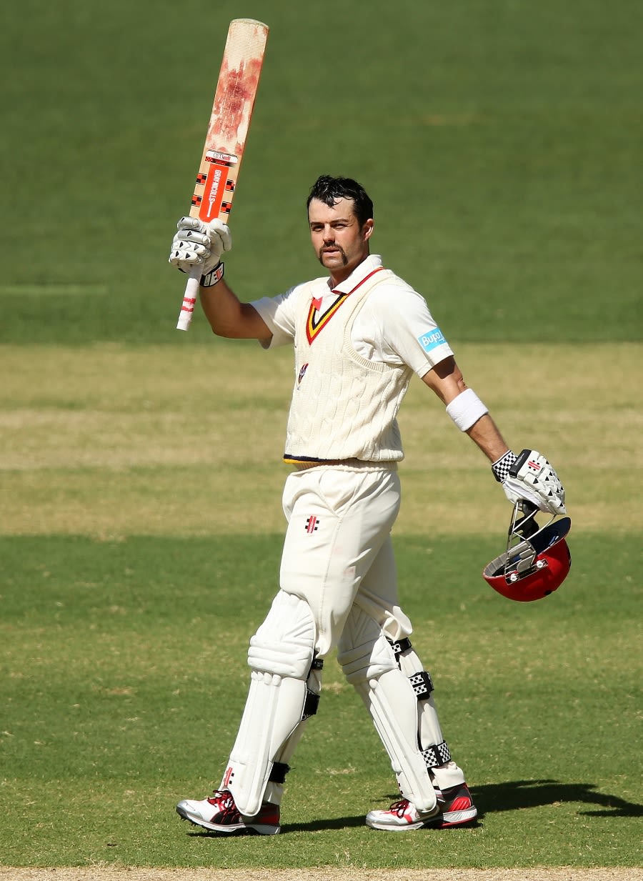 Callum Ferguson celebrates after reaching his century | ESPNcricinfo.com