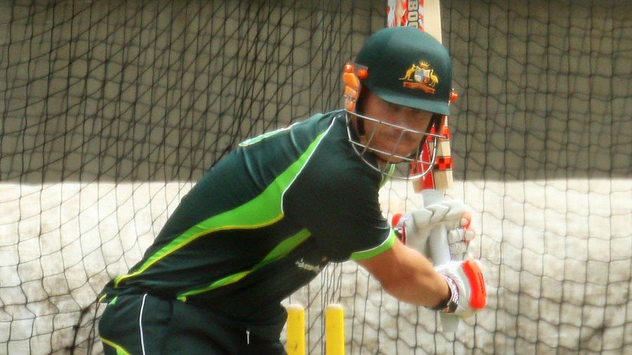 David Warner suffers bruising after being struck in MCG nets | ESPNcricinfo
