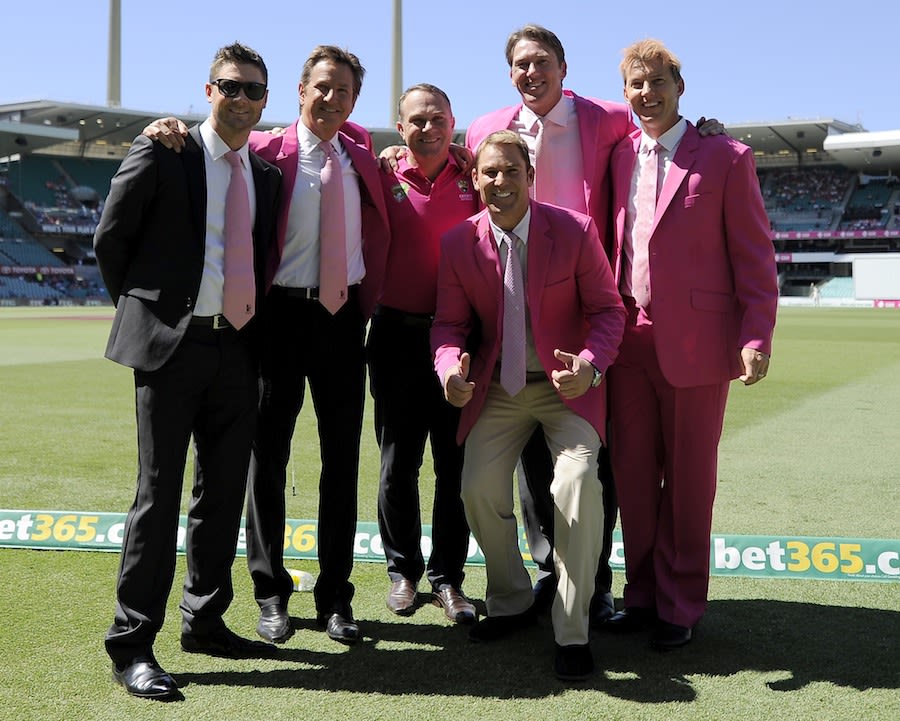 Michael Clarke, Mark Nicholas, Michael Slater, Shane Warne, Glenn ...