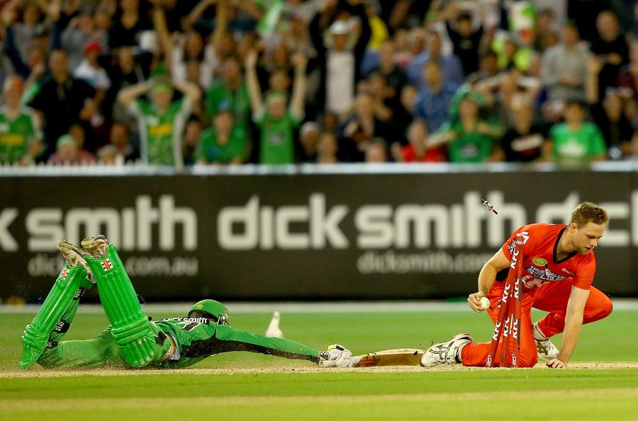 Alex Keath was one of two batsmen who were run out in the final over ...