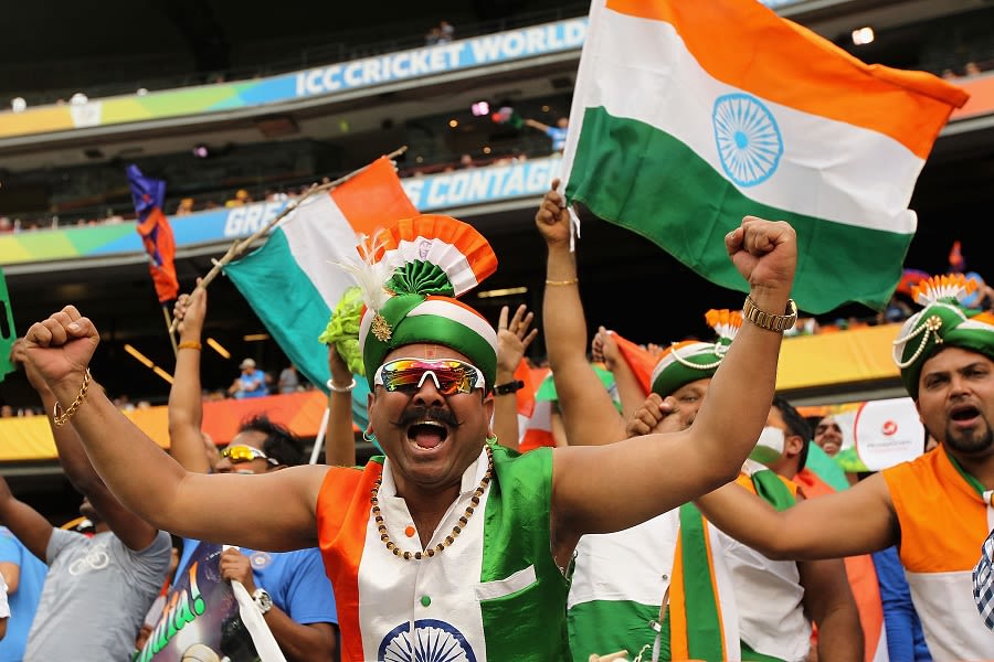Indian fans showed up in big numbers at the Adelaide Oval ...