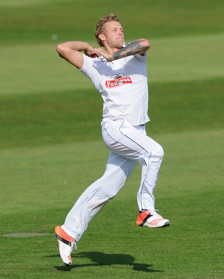 Gareth Berg provided a rare success by trapping Tom Abell lbw ...