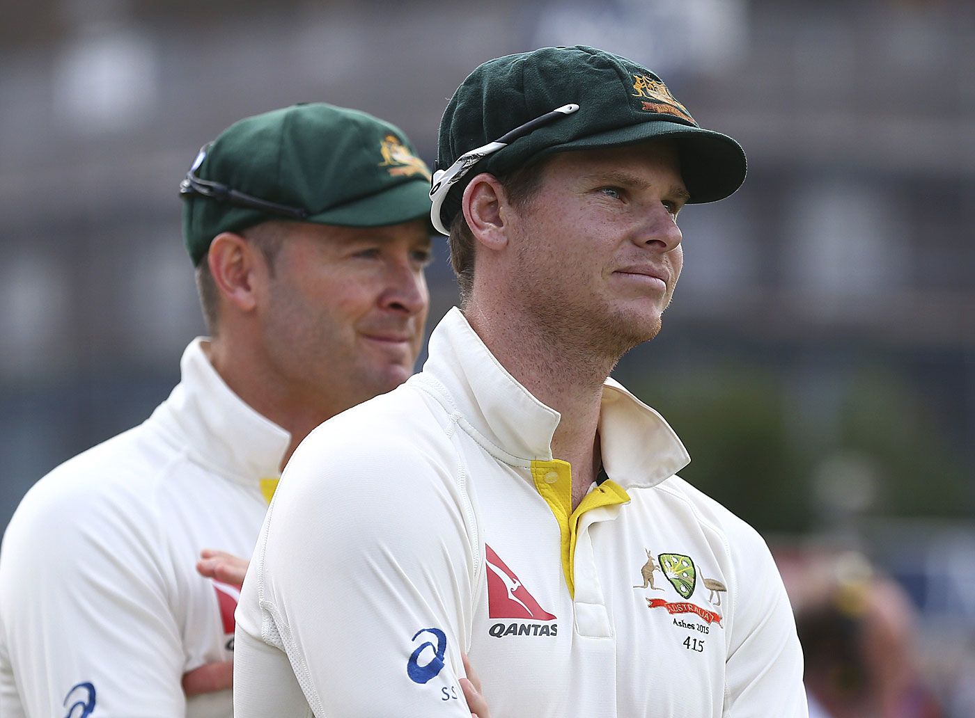Steven Smith and Michael Clarke at the presentation | ESPNcricinfo.com