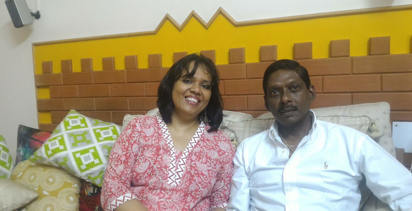 Laxman Sivaramakrishnan with his wife | ESPNcricinfo.com