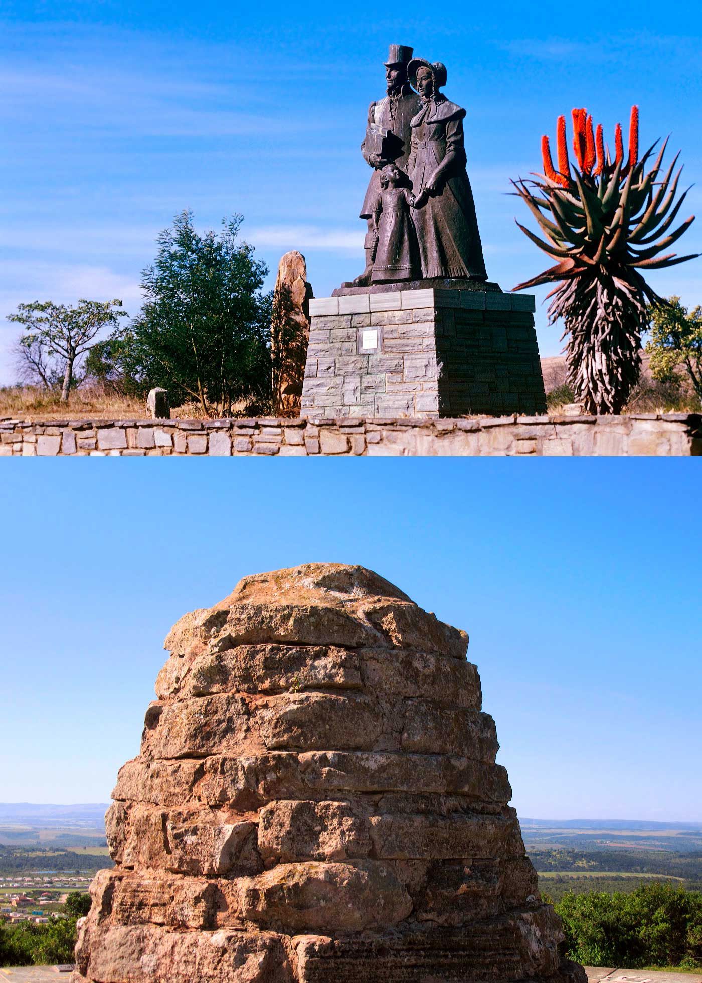 Composite - 1820 Settlers Monument and the Bathurst toposcope cairn in ...
