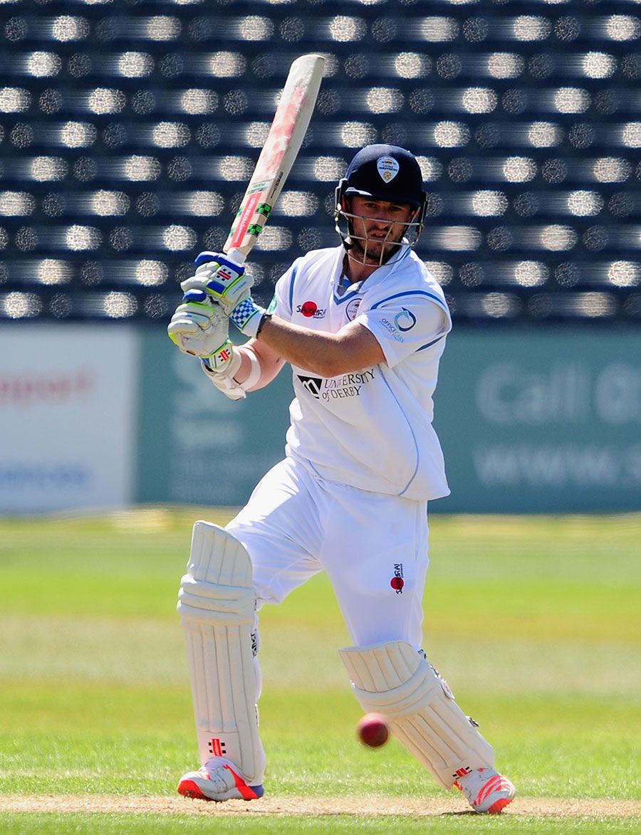 Hamish Rutherford helped to square Derbyshire's first-innings deficit ...