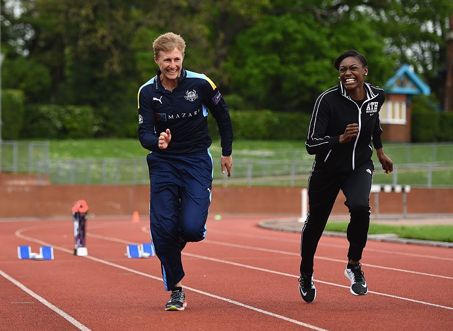 Joe Root races Perri Shakes-Drayton | ESPNcricinfo.com
