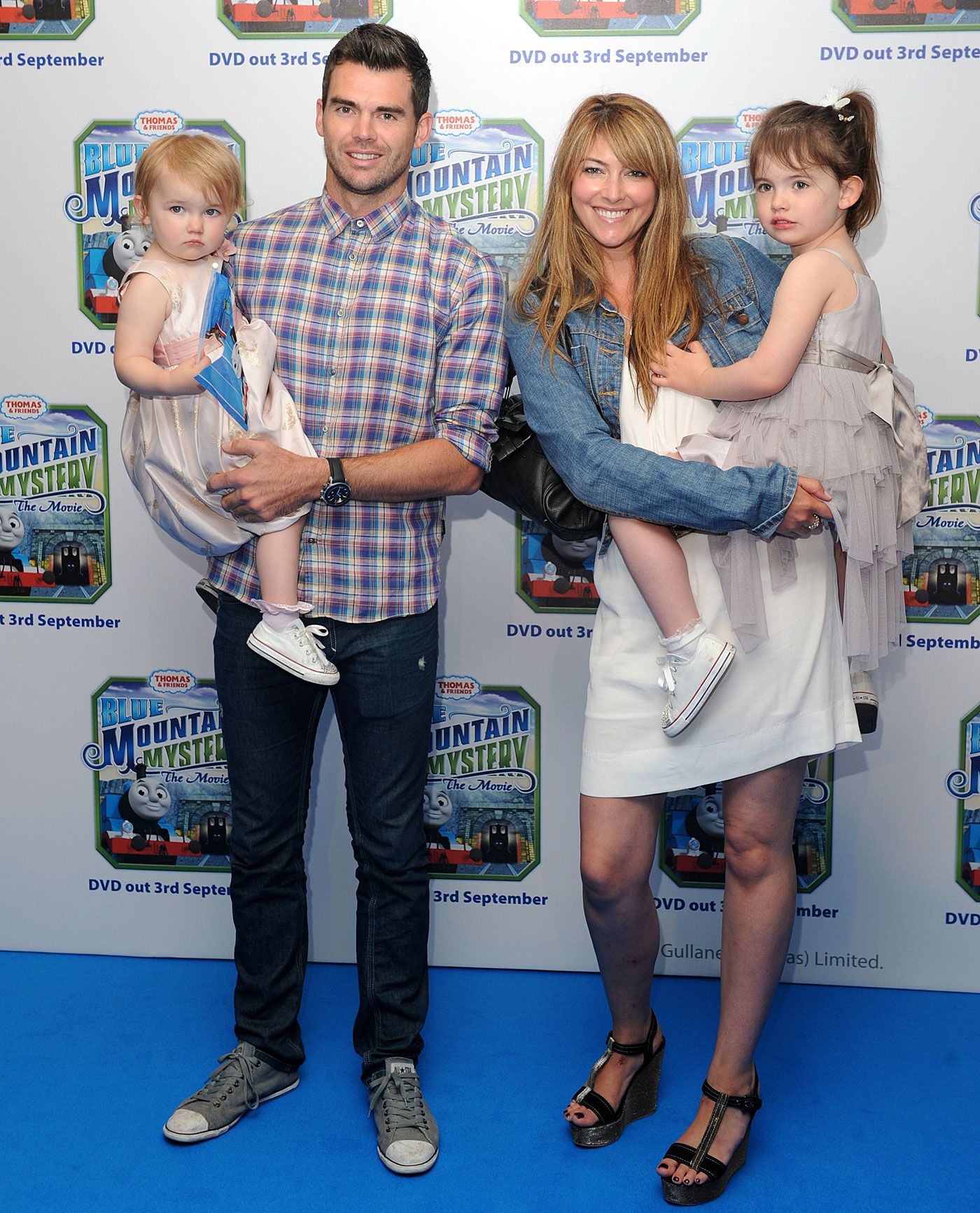 James Anderson with his wife Daniella and their two daughters ...