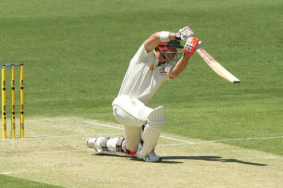 David Warner leans into a cover drive | ESPNcricinfo.com
