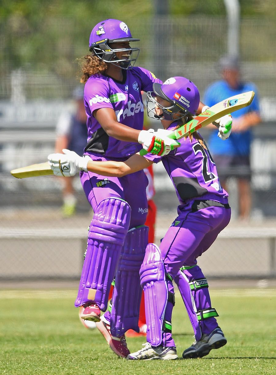 Hayley Matthews and Erin Burns rejoice in the Super Over win ...
