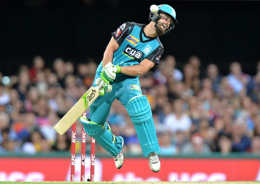 Alex Ross tries to get out of the way of a bouncer | ESPNcricinfo.com