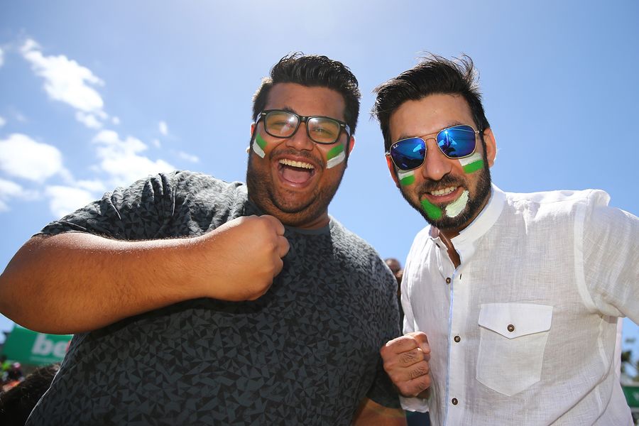 Pakistani fans pose for the camera | ESPNcricinfo.com