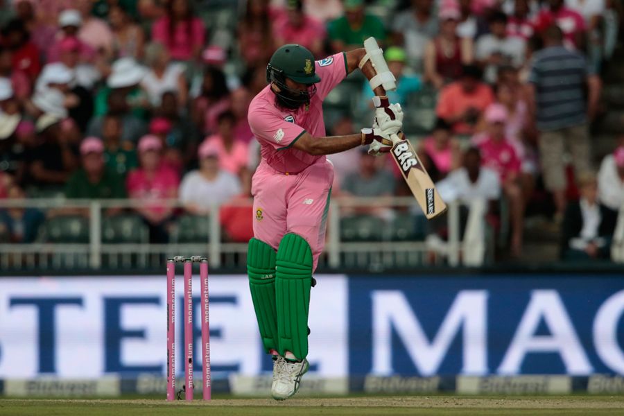 Hashim Amla jumps up to turn one into the leg side | ESPNcricinfo.com