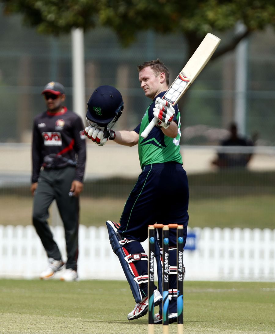 William Porterfield celebrates his century | ESPNcricinfo.com