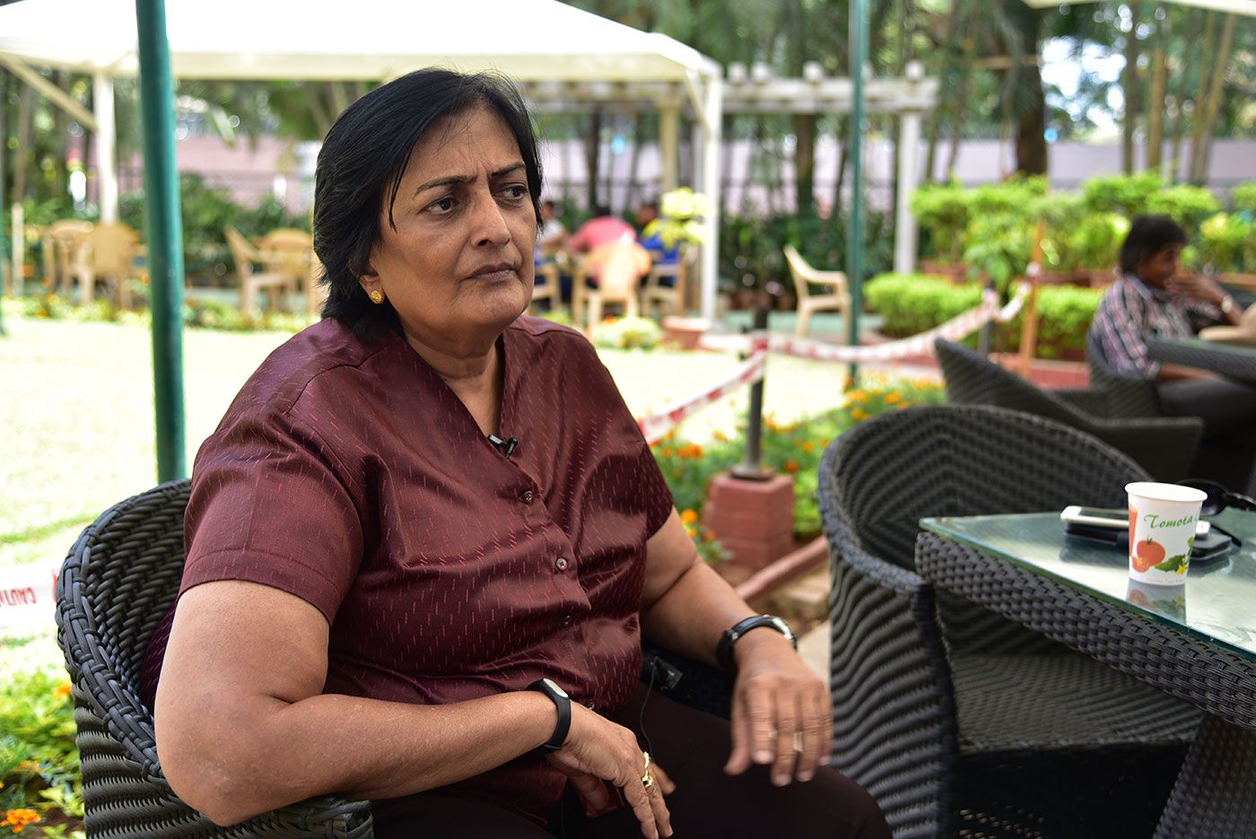 Shanta Rangswamy at an interview | ESPNcricinfo.com