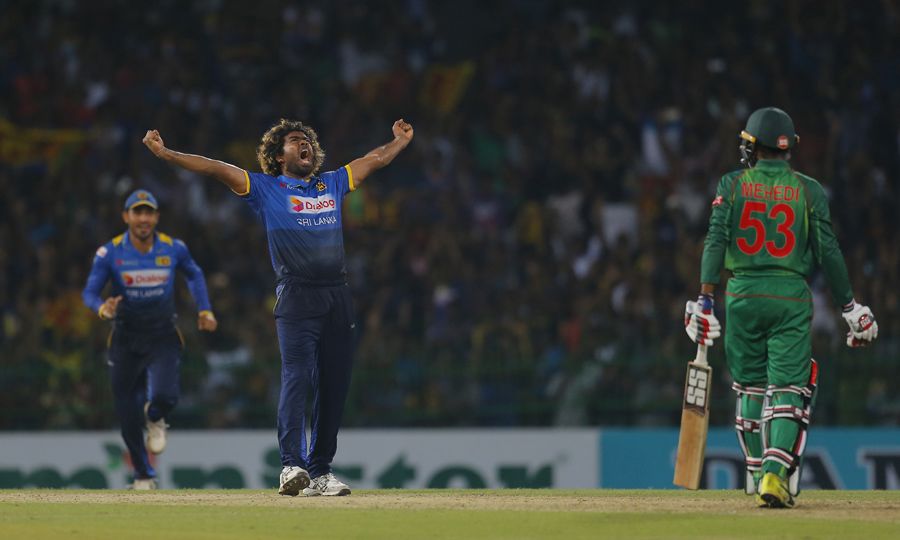 Lasith Malinga celebrates after completing his hat-trick | ESPNcricinfo.com
