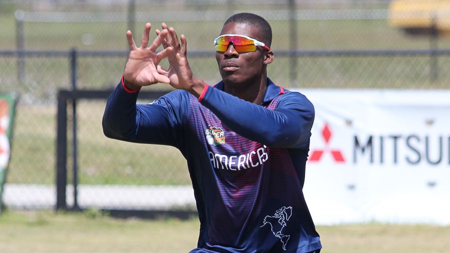 Timroy Allen gets in position to take a catch during training ...