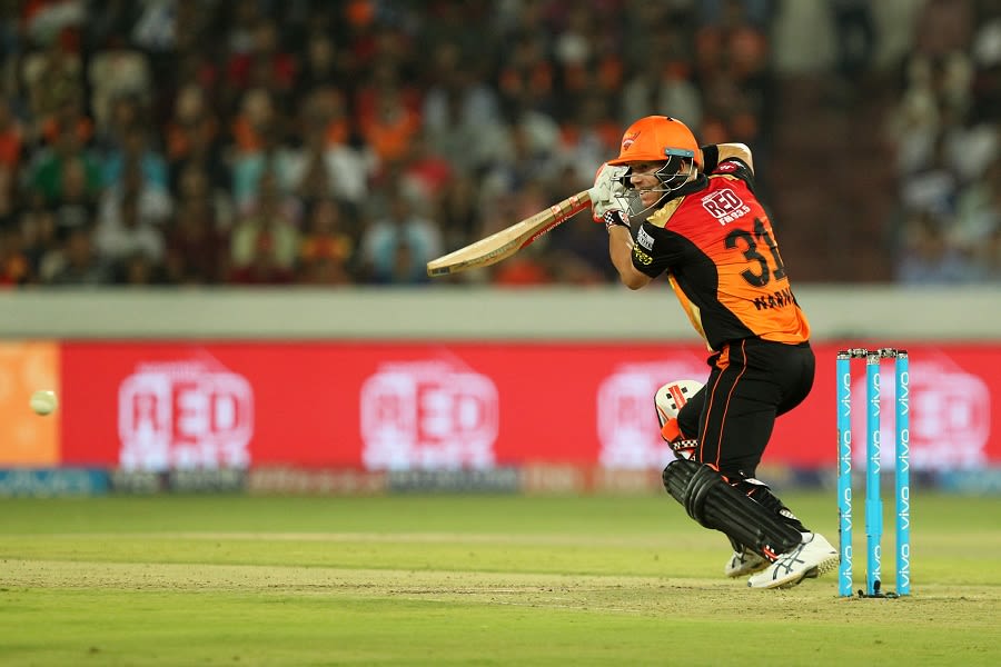 David Warner opens the face of his bat to steer one | ESPNcricinfo.com