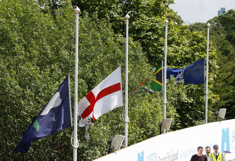 Flags were at half-mast in response to the Manchester bombing ...