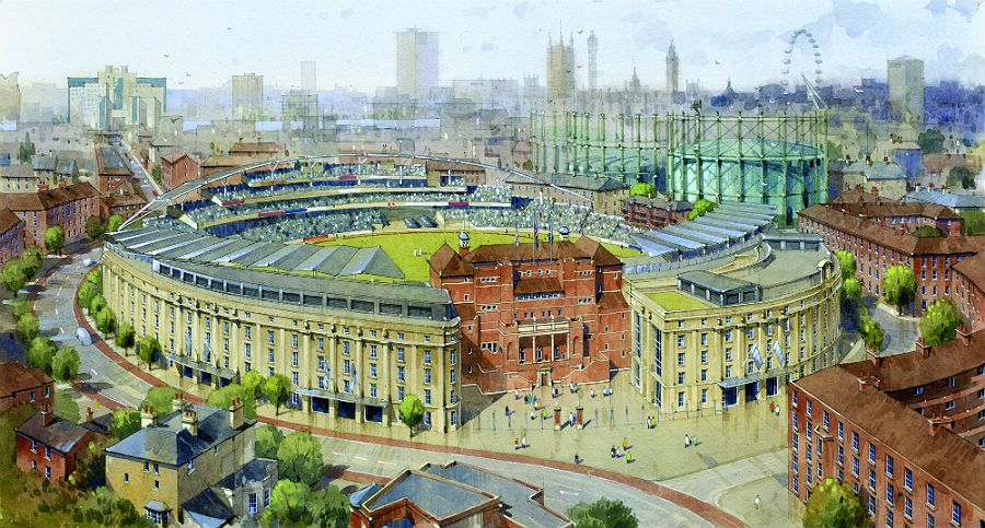 An artist's impression of the proposed redevelopment at The Oval ...