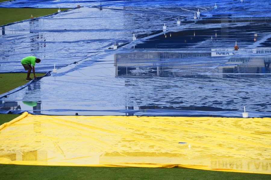 Puddles formed all around the outfield | ESPNcricinfo.com