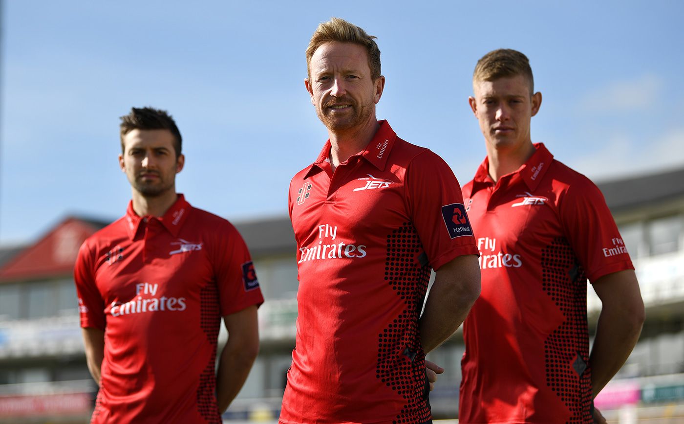 Mark Wood, Paul Collingwood and Keaton Jennings pose for a portrait ...