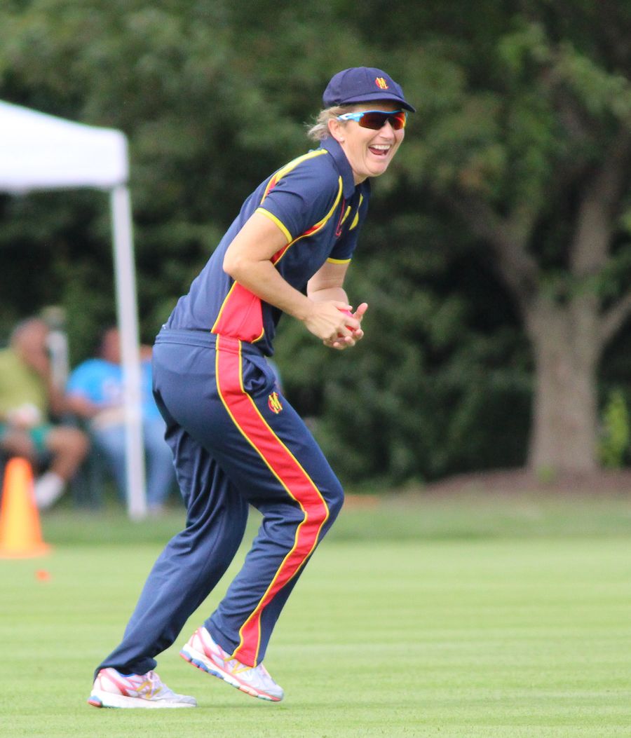 Charlotte Edwards is elated after taking a superb catch | ESPNcricinfo.com