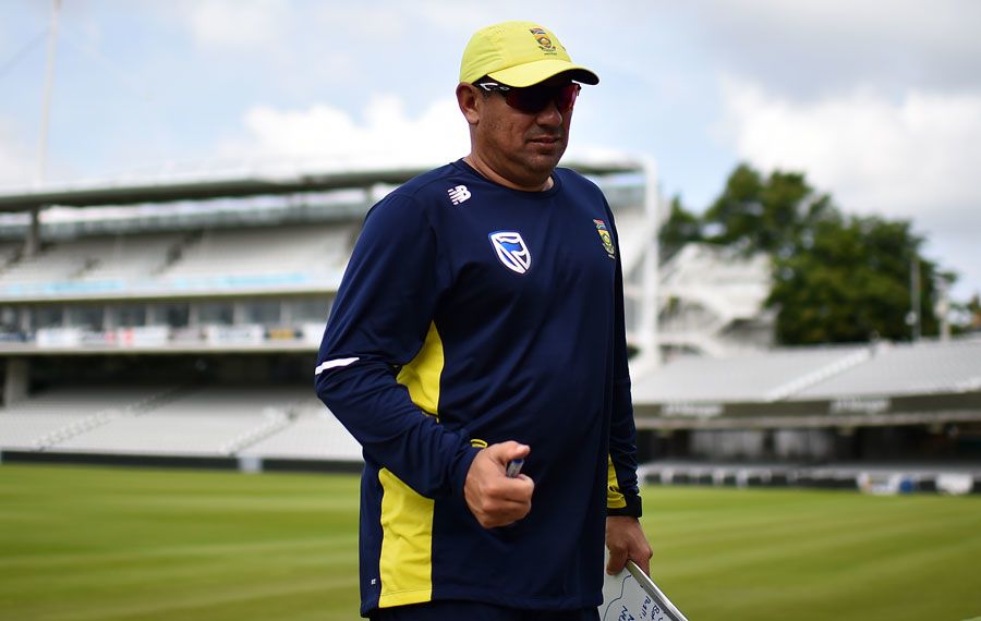 Russell Domingo was back with the squad after a trip home ...