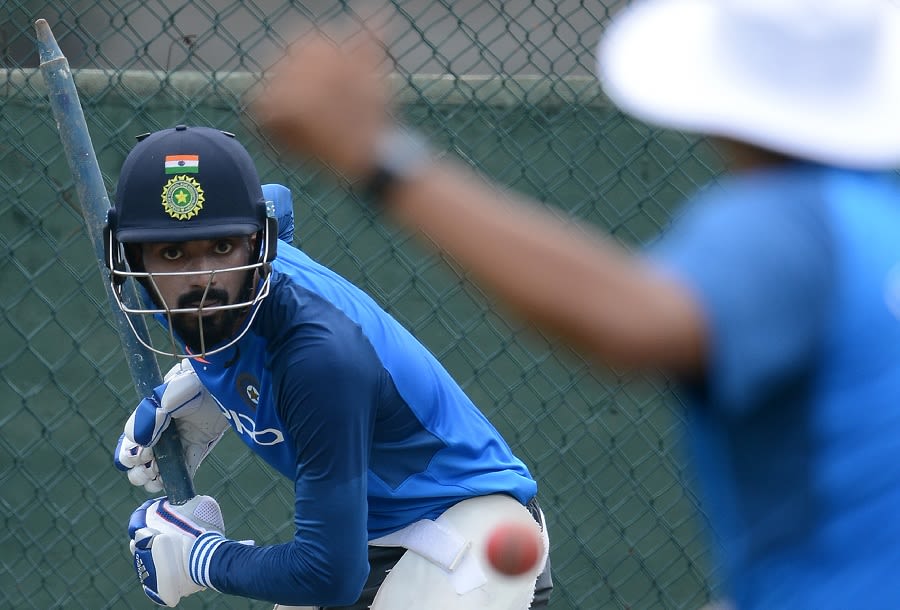 KL Rahul faces a delivery in the nets | ESPNcricinfo.com