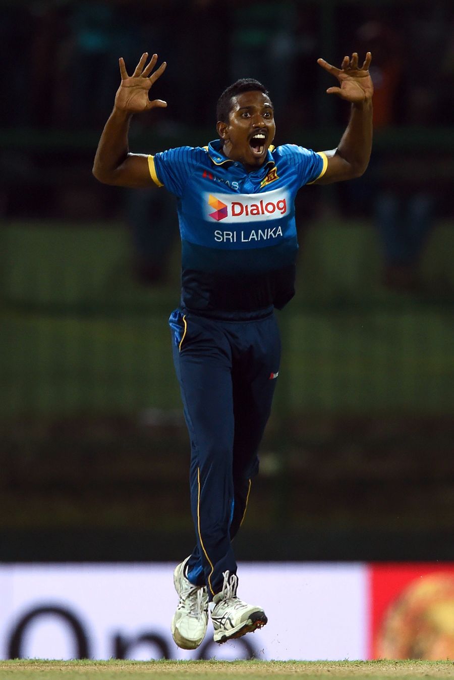 Vishwa Fernando is delighted after taking a wicket | ESPNcricinfo.com