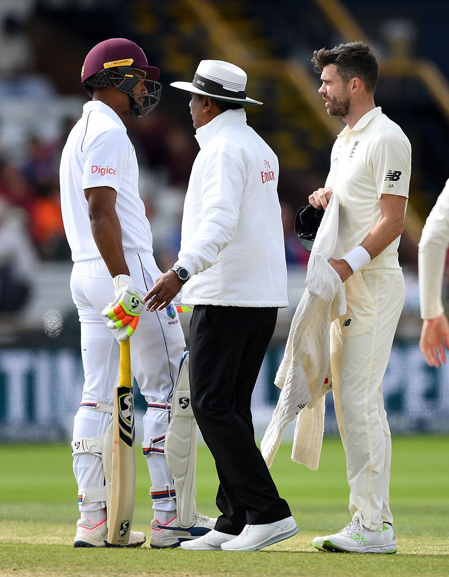 James Anderson and Kieran Powell had a few words | ESPNcricinfo.com